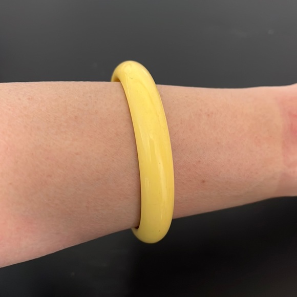 Jewelry | Vintage Plastic Bangle Bracelet Canary Yellow Retro Boho ...